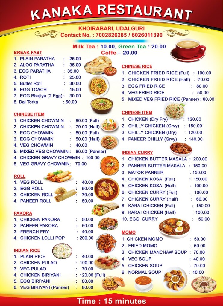 Restaurant Table Menu Card Hotel Fast Food Caterar Shop Banner Design ...